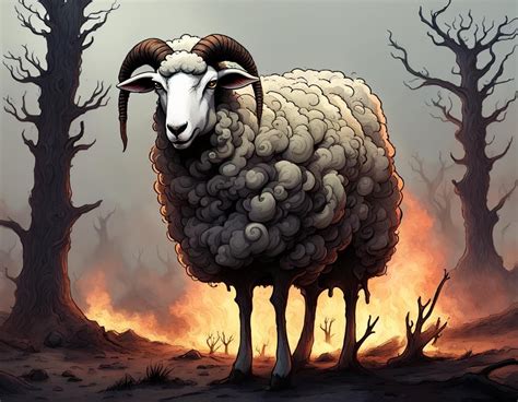 The Sheep Of Omens Apocalyptic Mutant Sheep In Desolate La