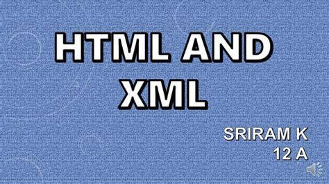 Html And Xml Pptpptx