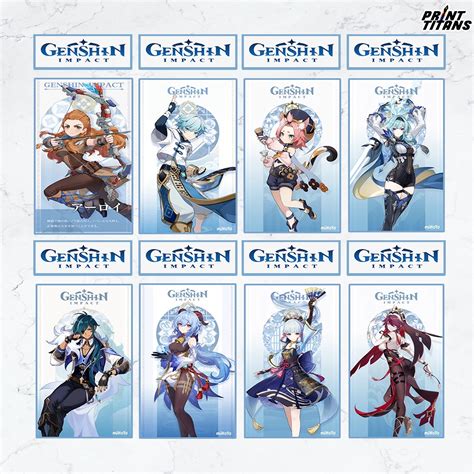 Ref Magnet Genshin Impact Fridge Magnet Cyro Characters Design Glossy And Glittery Effect