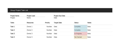 Excel Task Tracker Template Task List Templates Free Excel Task