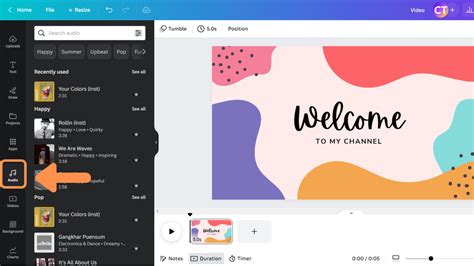 How To Add Sound Effect To Design In Canva Template Fonts