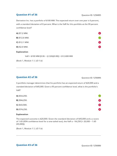 Reading 1 Estimating Market Risk Measures An Introduction And Overview Answers Pdf Value