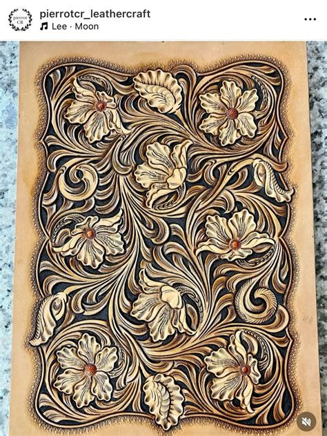 Floral Carving Tooled Floral Pattern Sheridan Floral Tooled Leather