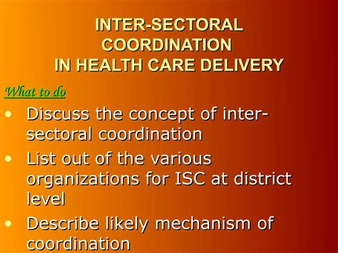 Inter Sectoral Coordination Ppt
