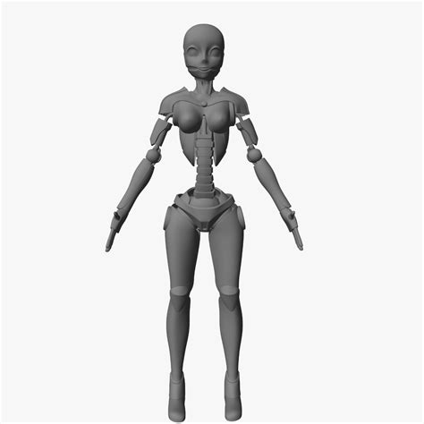 Stl File Robot Girl 3d Model・3d Printer Design To Download・cults