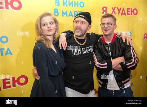 Moscow Russia 6th March 2018 Actress Aleksandra Bortich Left