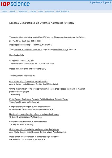 Pdf Non Ideal Compressible Fluid Dynamics A Challenge For Theory