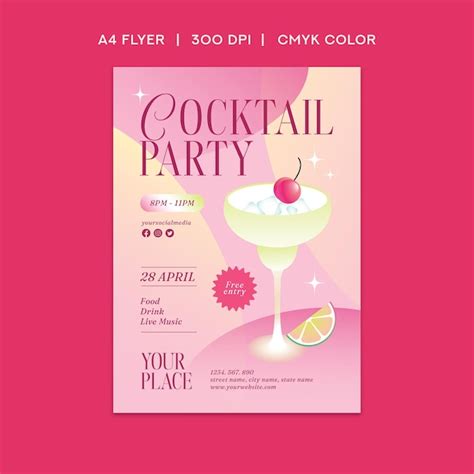 Premium Psd Cocktail Party Flyer Premium Psd Cocktail Party Flyer
