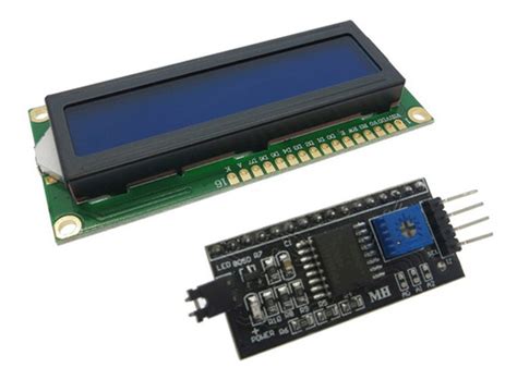 Pantalla Lcd 162 1602 Con Respaldo Azul Y Módulo I2c Para Arduino