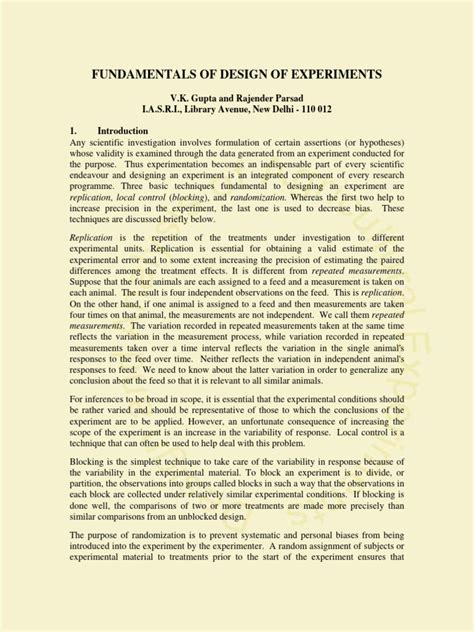 1fundamentals Of Designsf1 Pdf Experiment Mean Squared Error