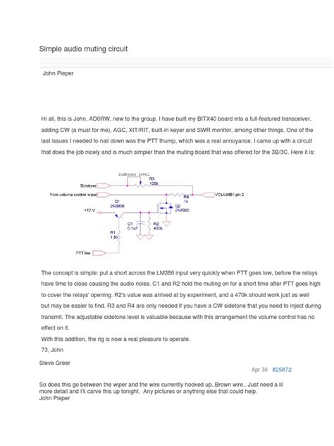Simple Audio Muting Circuit Pdf