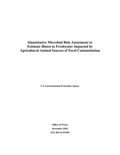 Buy Quantitative Microbial Risk Assessment To Estimate Illness In