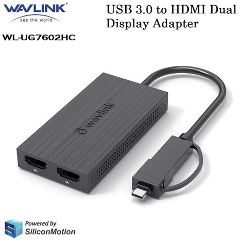 Jual Wavlink Wl Ug7602hc Usb 3 0 To Hdmi Dual Display Adapter