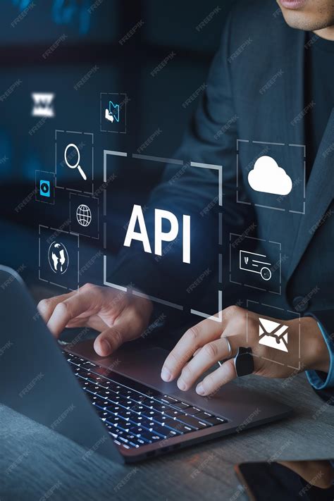 Developer Coding On Laptop With Overlays Premium Ai Generated Image