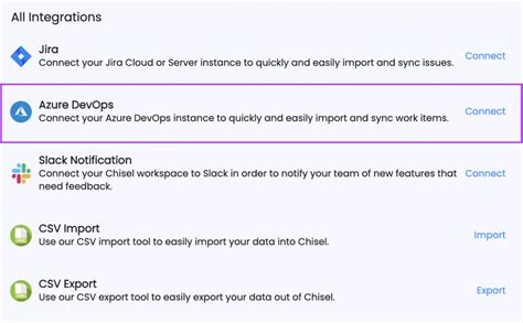 Azure DevOps Integration Chisel Help