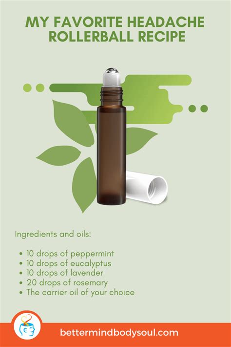 Essential Oil Headache Roller Bottle Recipe