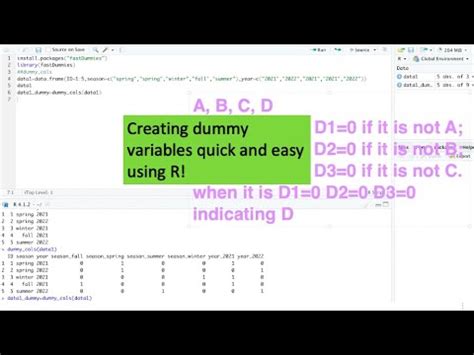 Creating Dummy Variables Automatically Using R Dummy Cols Function YouTube