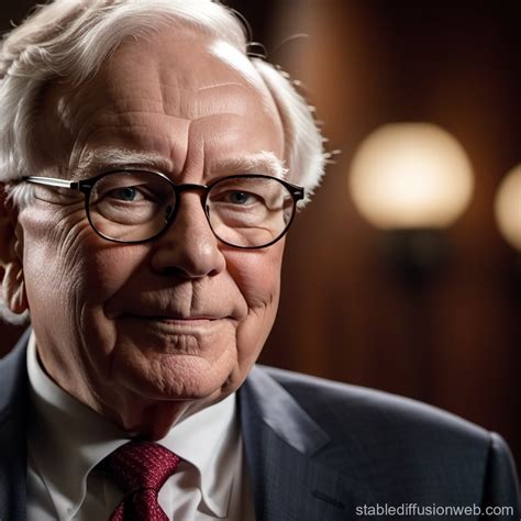 Confident Warren Buffet Portrait Stable Diffusion Online