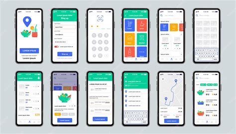 Premium Vector Delivery Food Unique Design Kit For Mobile App Online