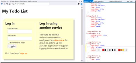Css Auto Sync And Javascript Selection Mapping In Page Inspector Net Blog