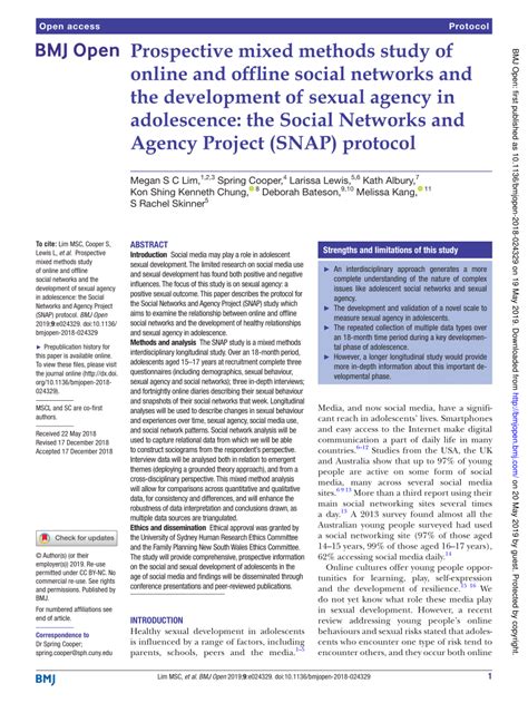 Pdf Prospective Mixed Methods Study Of Online And Offline Social