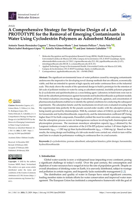 Pdf A Comprehensive Strategy For Stepwise Design Of A Lab Prototype For The Removal Of