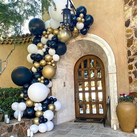 134pcs Balloon Garland Kit White Navy Blue Boho Matte Balloons Bridal