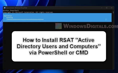 Install Active Directory Users And Computers Via Powershell Active