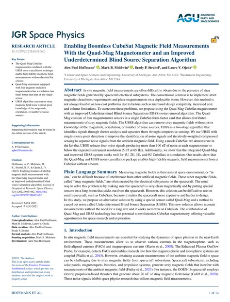 pdf enabling boomless cubesat magnetic field measurements with the