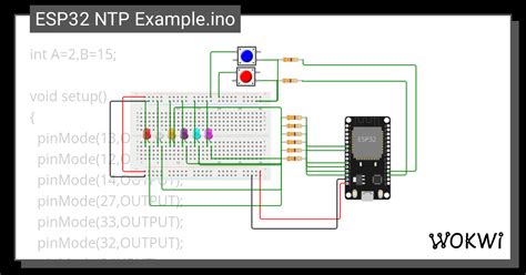 Secuencia Leds Wokwi ESP32 STM32 Arduino Simulator