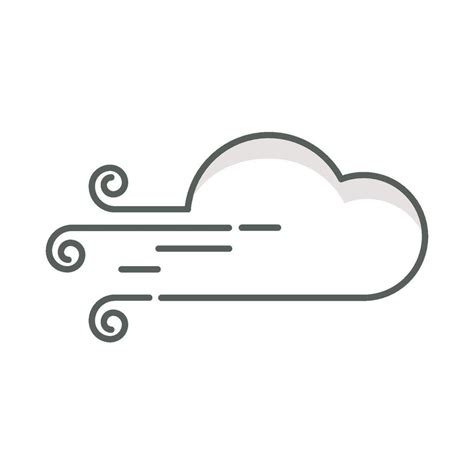 Windy Weather Icon Linear Style Isolated White 52295318 Vector Art At Vecteezy