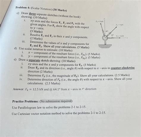 Solved Scalar Notation 30 Marks C Draw Three Separate