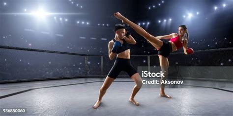프로 권투 링에서 여성 Mma의 전투기 여자에 대한 스톡 사진 및 기타 이미지 여자 2명 Combat Sport Event Istock