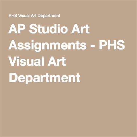 Ap Studio Art Assignments Art Assignments Ap Studio Art Art Studios