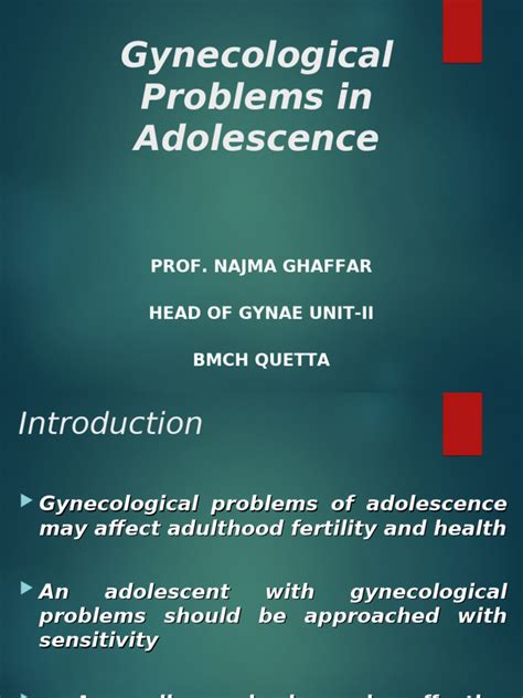 Common Gynecological Issues In Teens Pdf Clinical Medicine
