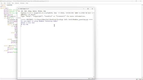 Softwaredevelopment Numberguessinggame Prodigyinfotech Gondrala Mani Sai