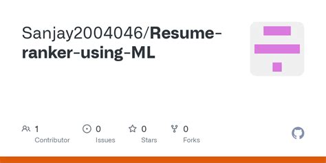 GitHub Sanjay Resume Ranker Using ML