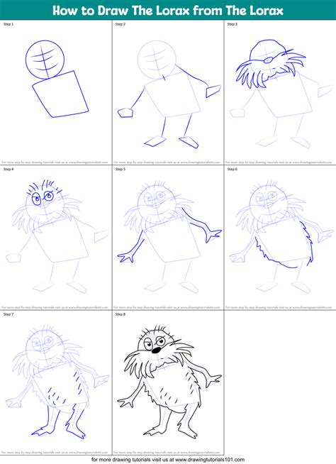 How To Draw The Lorax By Dr Seuss Easy Drawings