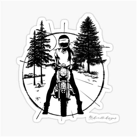 Biker Girl Sticker For Sale By Diorelledesigns Redbubble