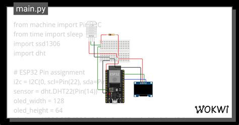 Esp32 Micropython Ssd1306 Dht22 Wokwi Esp32 Stm32 Arduino Simulator