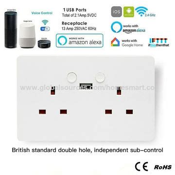 A Smart WiFi Double Socket With USB By Unboxing And Setup Works With Alexa Google Uk Plug