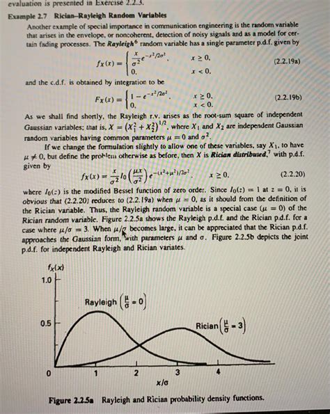 Solved Example 27 Rician Rayleigh Random Variables Another