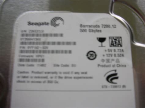 Seagate barracuda 7200.12 500gb ST3500413AS 100535704 Rev C HP61 | eBay
