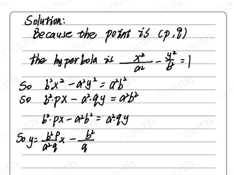 Solved The Following Is The Equation Of A Hyperbola With X Intercepts