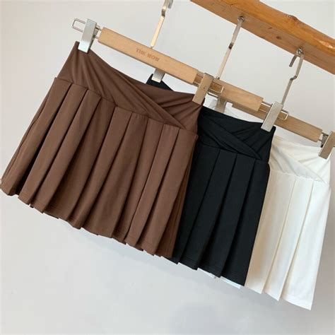 Lulu 요가 스커트 V 웨이스트 크로스 하이 웨이스트 가벼운 속도 건조 통기성 러닝 스포츠 테니스 플리츠 스커트 짧은 퀼로트 Aliexpress