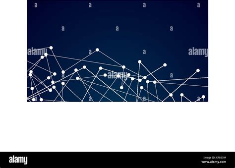 Abstract Connecting Dots And Lines Connection Technology Science Background Stock Vector Image