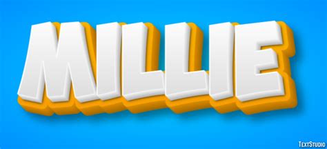 Millie Text Effect And Logo Design Name