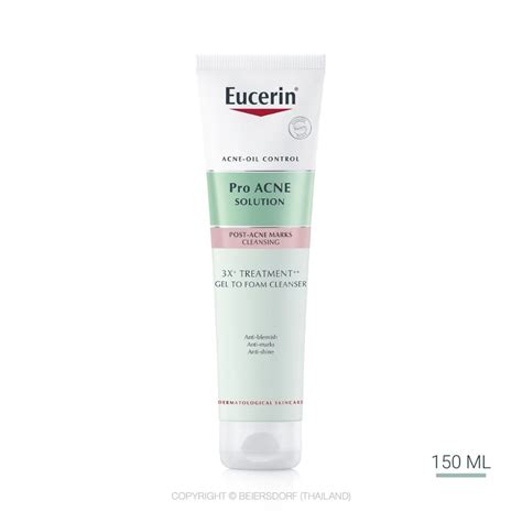 Eucerin Pro Acne Solution 3x Treatment Gel To Foam Cleanser Eucerin Pro Acne Post Acne Marks