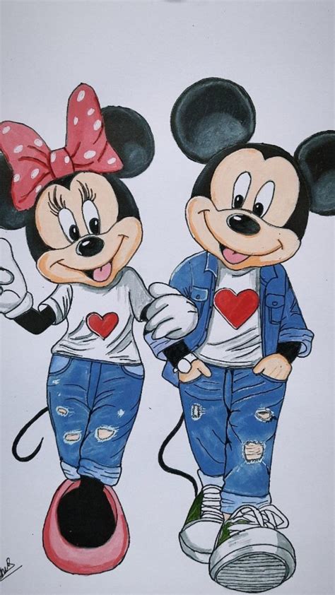 Mickey Mouse And Minnie Mouse Drawings