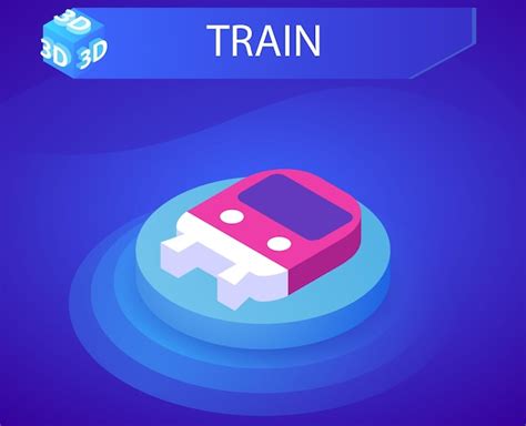 Premium Vector Train Isometric Design Icon Vector Web Illustration 3d Colorful Concept
